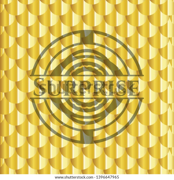 Surprise Gold Badge Scales Pattern Vector Stock Vector (Royalty Free ...
