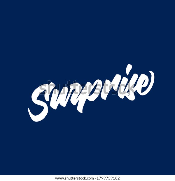 Surprise Hand Written Type Lettering Text Stock Vector (Royalty Free ...