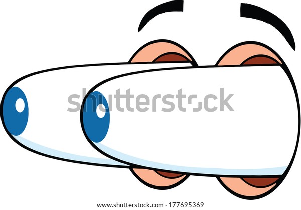 Surprised Cartoon Eyes Vector Illustration Isolated Stock Vector ...