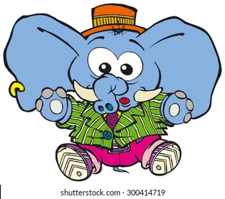 Surprised Elephant Stock Vector (Royalty Free) 300414719 | Shutterstock