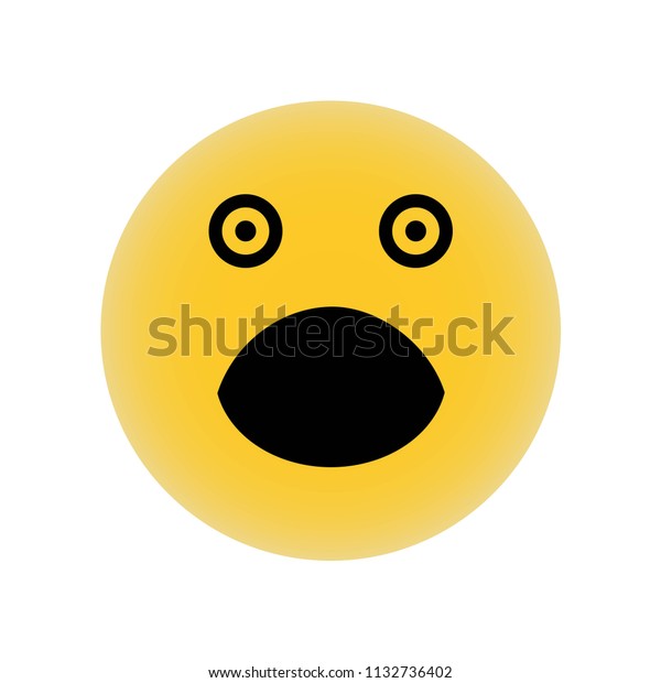 Surprised Emoji Vector Icon Simple Element Stock Vector (Royalty Free ...
