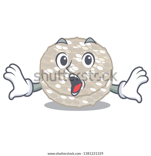 Surprised Rice Cakes Served On Cartoon Stock Vector (Royalty Free ...