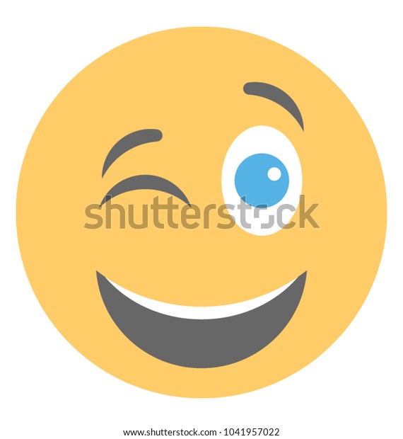 Surprised Smirking Emoticon Face Stock Vector (Royalty Free) 1041957022 ...