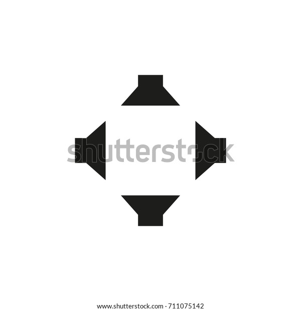 Surround Sound Symbols Icon Vector Illustration Stock Vector (Royalty ...