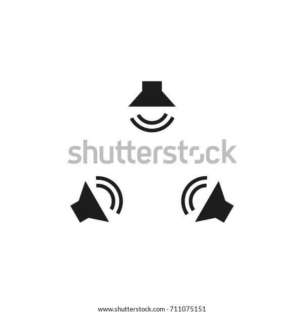 Surround Sound Symbols Icon Vector Illustration Stock Vector (Royalty ...