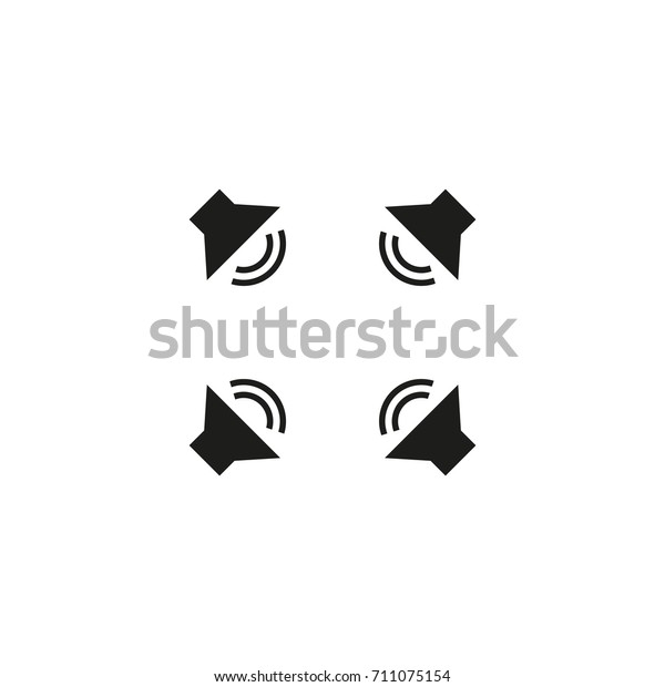 Surround Sound Symbols Icon Vector Illustration Stock Vector (Royalty ...