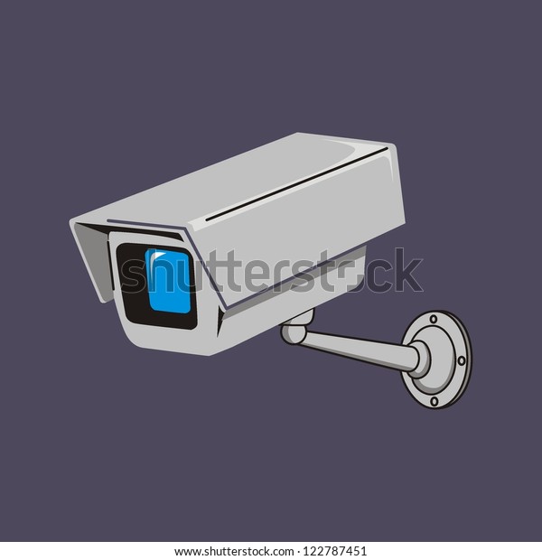 Surveillance Cameras Vector Illustration: เวกเตอร์สต็อก (ปลอดค่า ...