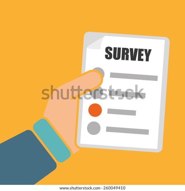Survey Design Over Yellow Background Vector Stock Vector (Royalty Free ...