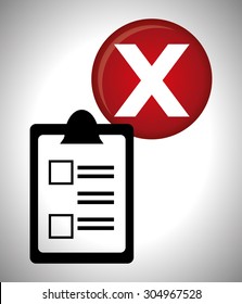 Blank Checklist X Icon Image Vector Stock Vector (Royalty Free) 557032381