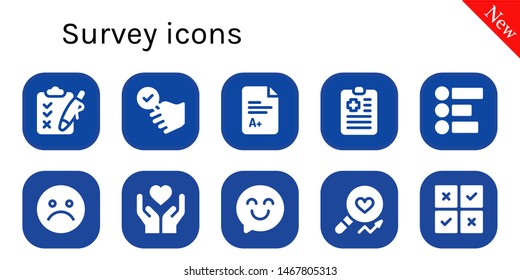 Survey Icon Set 10 Filled Survey Stock Vector (Royalty Free) 1467805313 ...