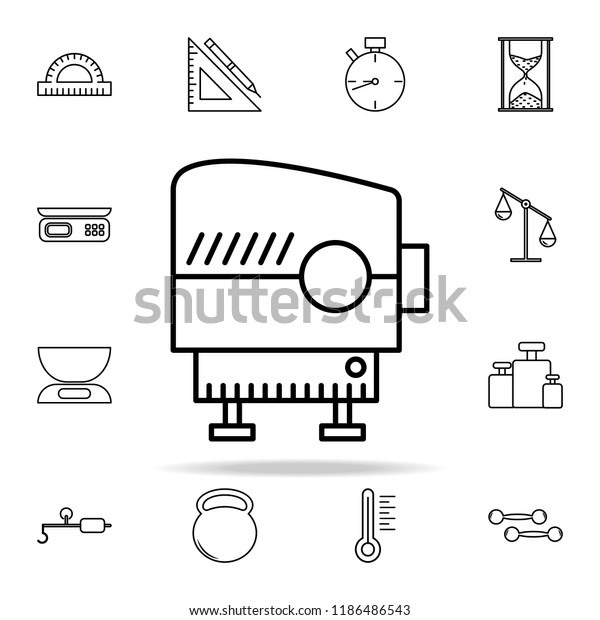 Survey Instrument Icon Measuring Instruments Icons Stock Vector ...