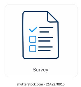 Survey List Icon Concept Stock Vector (Royalty Free) 2142278815 ...