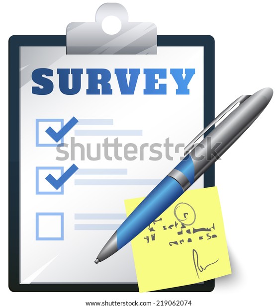 Survey Report Illustration Stock Vector (Royalty Free) 219062074