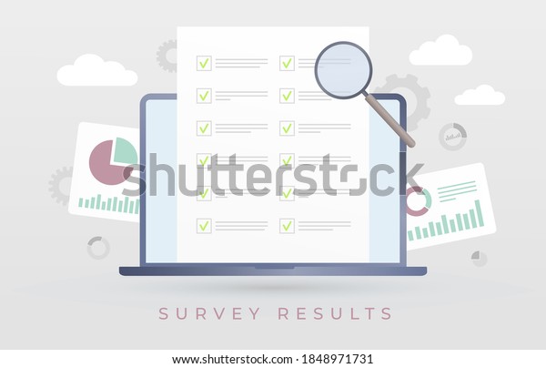 Survey Results Questionnaire Form Report Online Stock Vector (Royalty ...