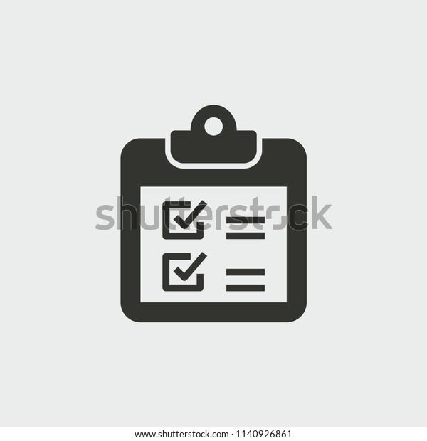 Survey Vector Icon Black Illustration Isolated: เวกเตอร์สต็อก (ปลอดค่า ...