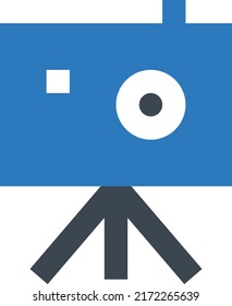 Surveyor Camera Vector Illustration On Transparent Stock Vector ...