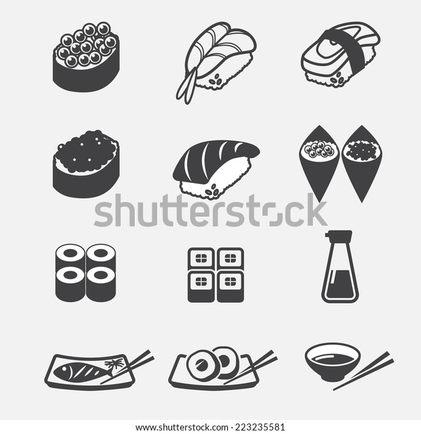 Sushi Icon Stock Vector (Royalty Free) 223235581