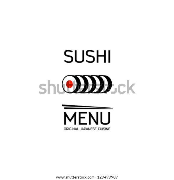 Sushi Menu Card Design Template Stock Vector (Royalty Free) 129499907 ...
