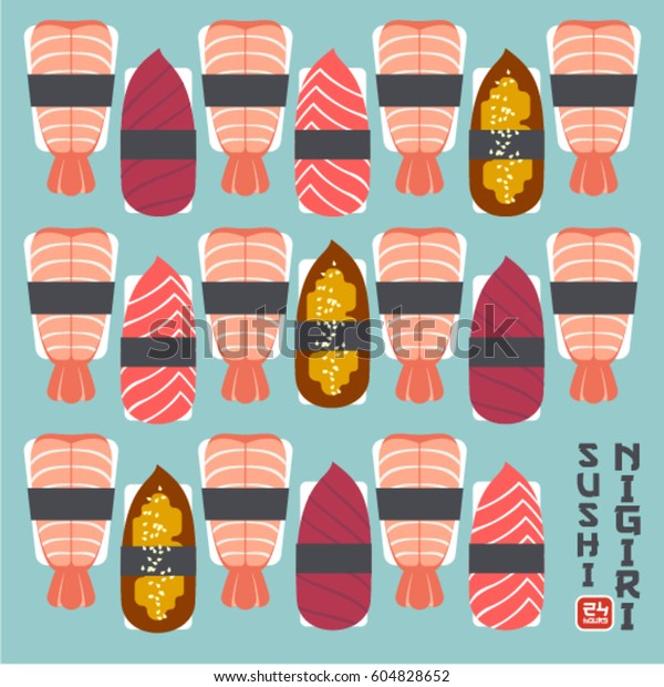 Sushi Nigiri Logo Sushi Restaurant Emblem Stock Vector (Royalty Free ...