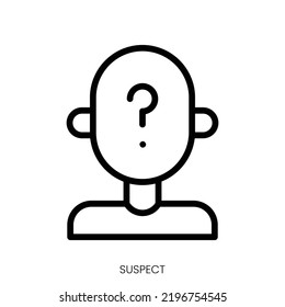 Suspect Icon Line Art Style Design Stock Vector (Royalty Free ...