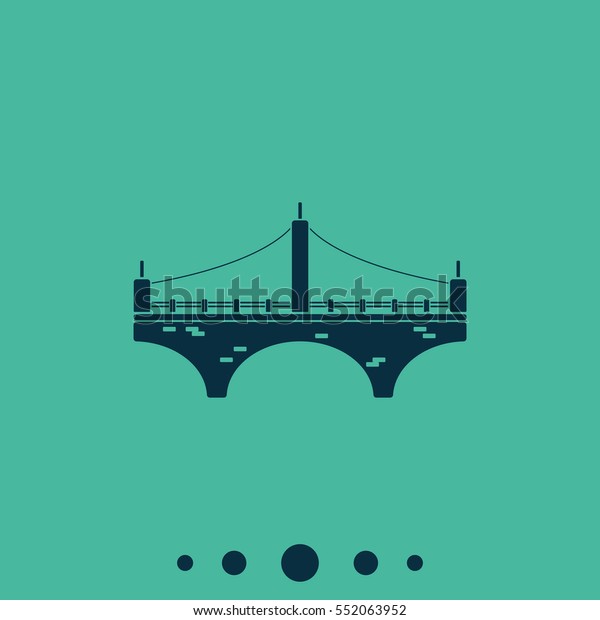 Suspension Bridge Icon Bridge Illustration Stock Vector (Royalty Free ...