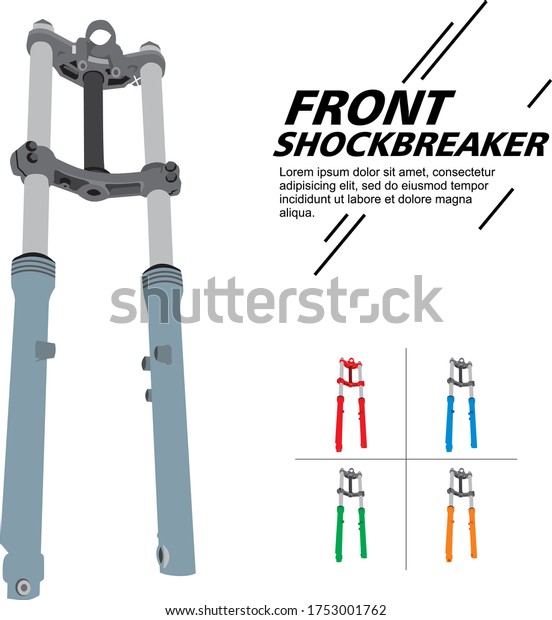 Suspension Motor Front Shockbreaker Vector Ilustration Stock Vector ...