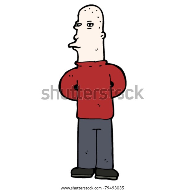 Suspicious Cartoon Man Stock Vector (Royalty Free) 79493035 | Shutterstock