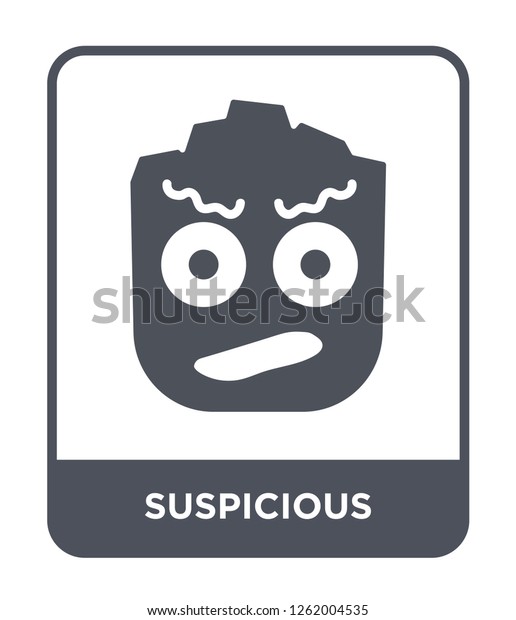 Suspicious Icon Vector On White Background Stock Vector (Royalty Free ...