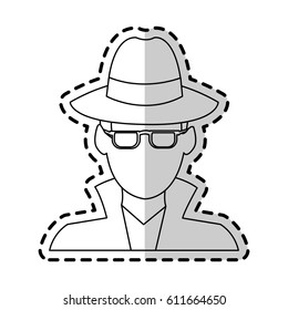 Suspicious Looking Man Icon Image Stock Vector (Royalty Free) 611664650 ...