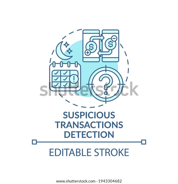 Suspicious Transactions Detection Concept Icon Terrorist: เวกเตอร์สต็อก ...