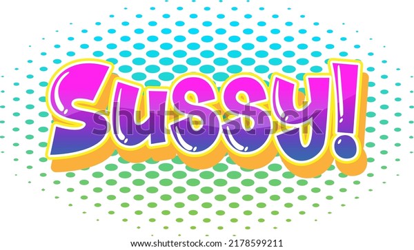 Sussy Text Word Banner Comic Style 库存矢量图（免版税）2178599211 | Shutterstock