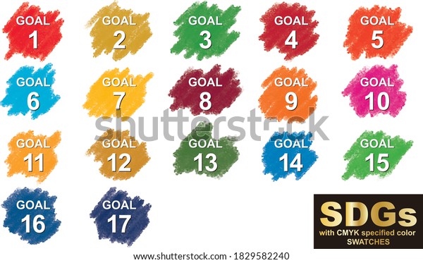 Sustainable Development Goals Cmyk Specified Color Stock Vector ...