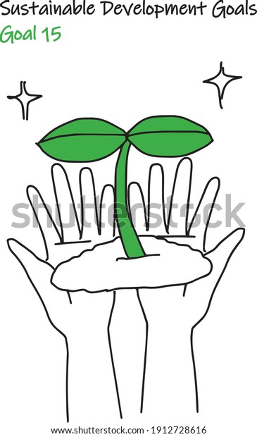Sustainable Development Goals Goal15 Simple 2 Stock Vector (Royalty ...