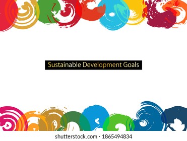 Sustainable Development Goals Specified Color Splash Stock Vector ...