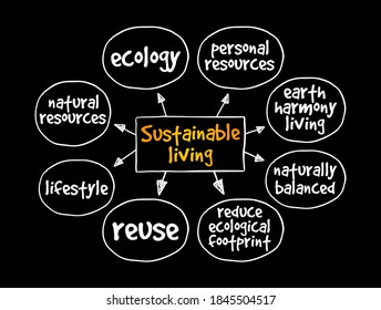Sustainable Living Mind Map Concept Presentations Stock Vector (Royalty ...