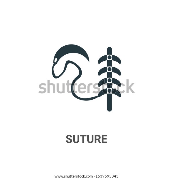 Suture Vector Icon On White Background Stock Vector (Royalty Free ...