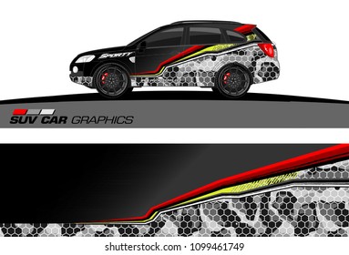 Suv Car Graphics Vinyl Wrap Abstract Stock Vector (Royalty Free ...