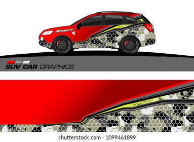 Suv Car Graphics Vinyl Wrap Abstract Stock Vector (Royalty Free ...