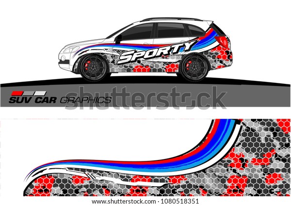 Suv Car Graphics Vinyl Wrap Abstract: เวกเตอร์สต็อก (ปลอดค่าลิขสิทธิ์ ...