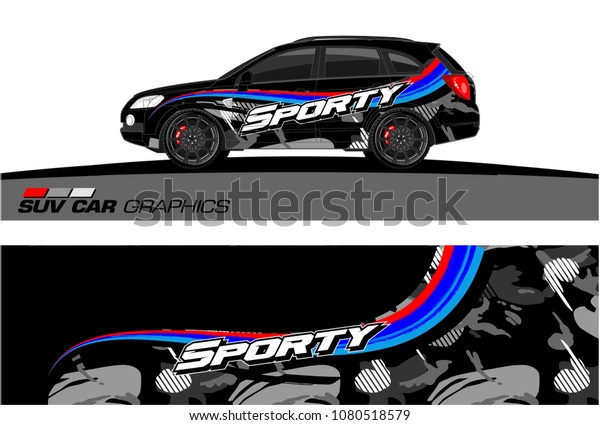 Suv Car Graphics Vinyl Wrap Abstract Stock Vector (Royalty Free ...