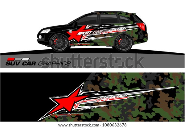 Suv Car Graphics Vinyl Wrap Abstract Stock Vector (Royalty Free ...