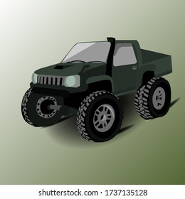 Suv Isolated Vector Big Car Stock Vector (Royalty Free) 1737135128 ...