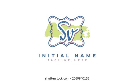 Sv Initials Handwriting Logo Vector Stock Vector (Royalty Free ...