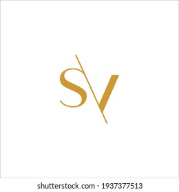 Sv Logo Design Vector Sign Stock Vector (Royalty Free) 1937377513 ...