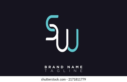 Sw Alphabet Letters Initials Monogram Logo Stock Vector (Royalty Free ...
