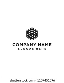 Ss Hexagon Logo Stock Vector (Royalty Free) 1119365555