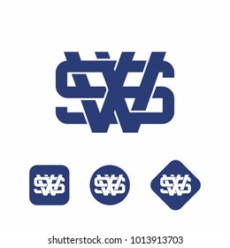 Sw Initial Logo Stock Vector (Royalty Free) 1013913703 | Shutterstock