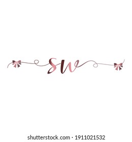 Sw Initial Logo Handwriting Modern Luxury Stock Vector (Royalty Free ...