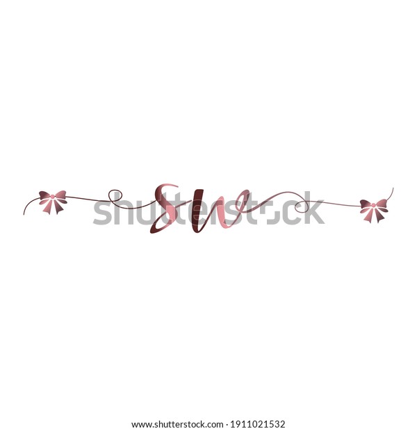 Sw Initial Logo Handwriting Modern Luxury Stock Vector (Royalty Free ...