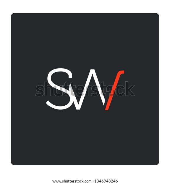 Sw Joint Logo Line Letter Logo Stock Vector (Royalty Free) 1346948246 ...
